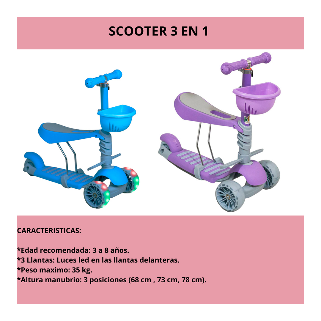 Scooter Kinene 3 en 1 Purple